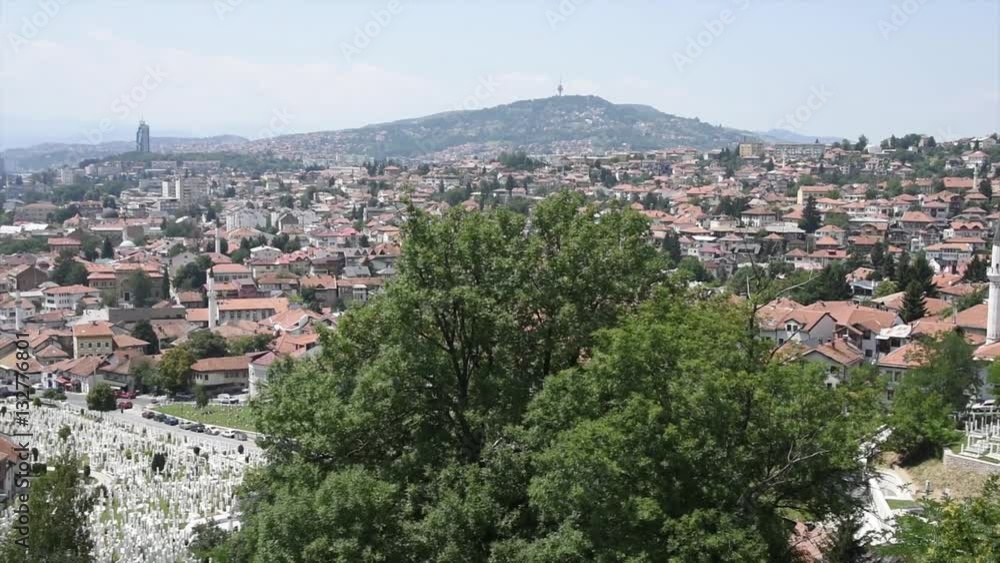 A view of Sarajevo Bosnia from most popular spot in Sarajevo; Yellow ...