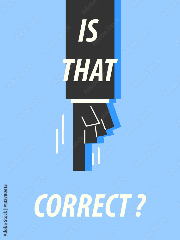 Vetor de IS THAT CORRECT typography vector illustration do Stock ...