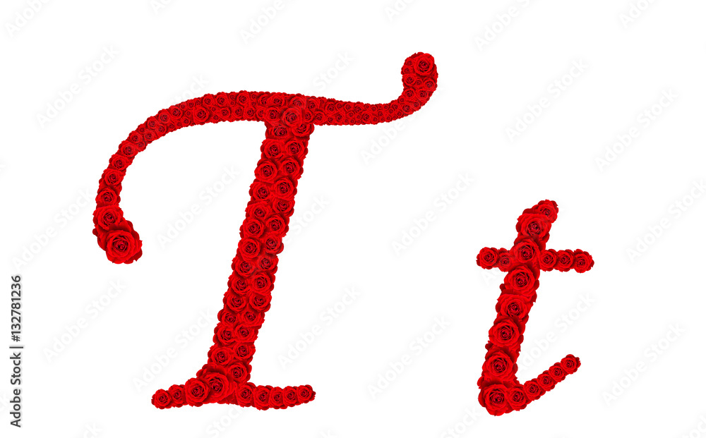 T Letter In Rose