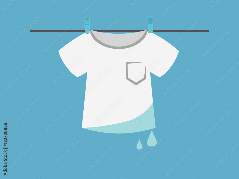wet T-shirt. vector illustration. Stock Vector | Adobe Stock