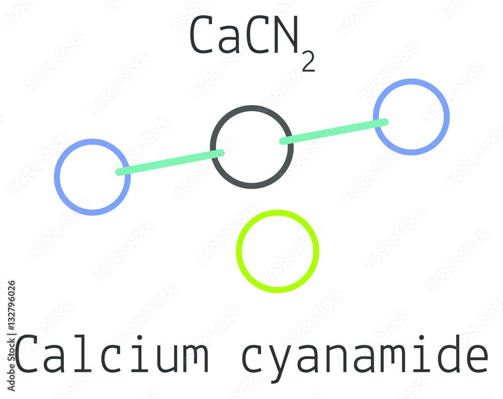 Calcium cyanamide CaCN2 molecule Stock Vector | Adobe Stock