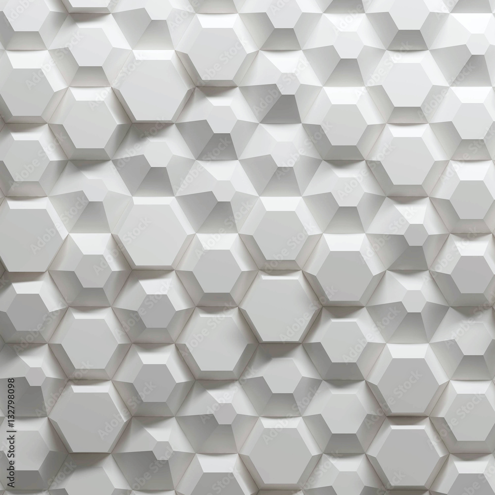 Hexagonal parametric pattern, 3d illustration Stock Illustration ...
