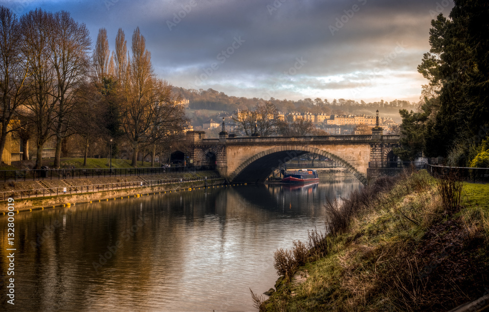 Poster River Avon and North parade bridge in Bath – Wall Art | UkPosters