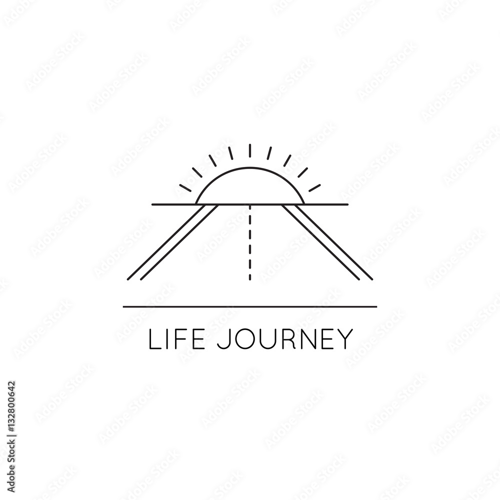 Life journey line icon Stock Vector | Adobe Stock