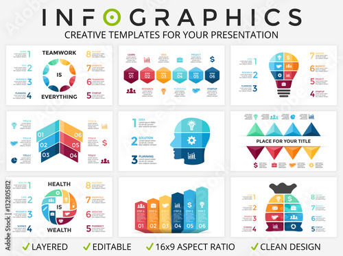Vector arrows infographic, cycle diagram, graph, presentation chart ...