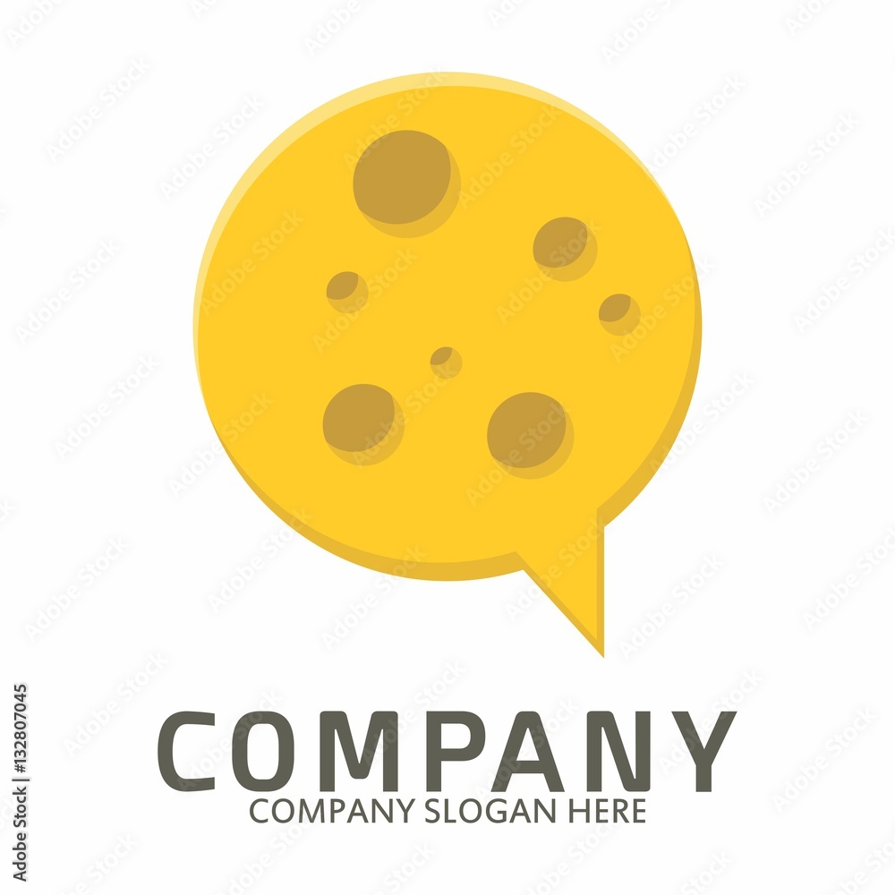 Cheese logo icon vector Template Stock Vector | Adobe Stock