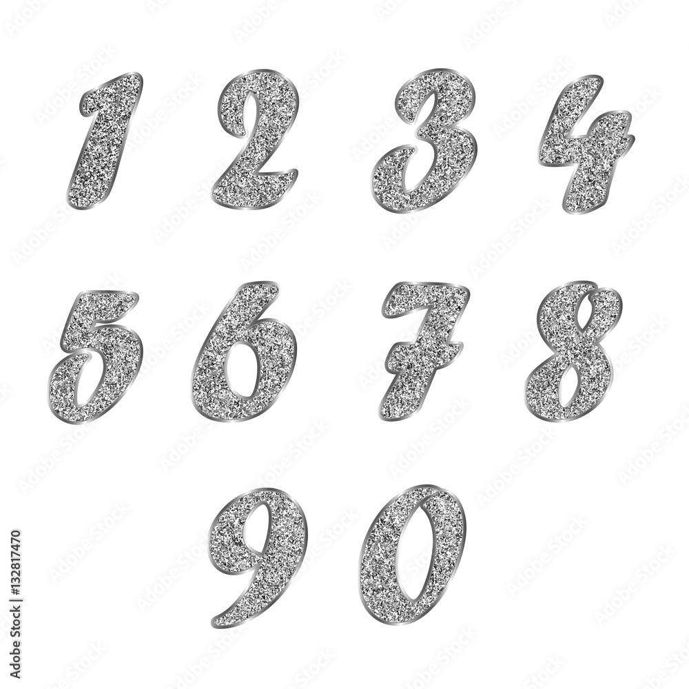 Vector set of numbers Stock Vector | Adobe Stock