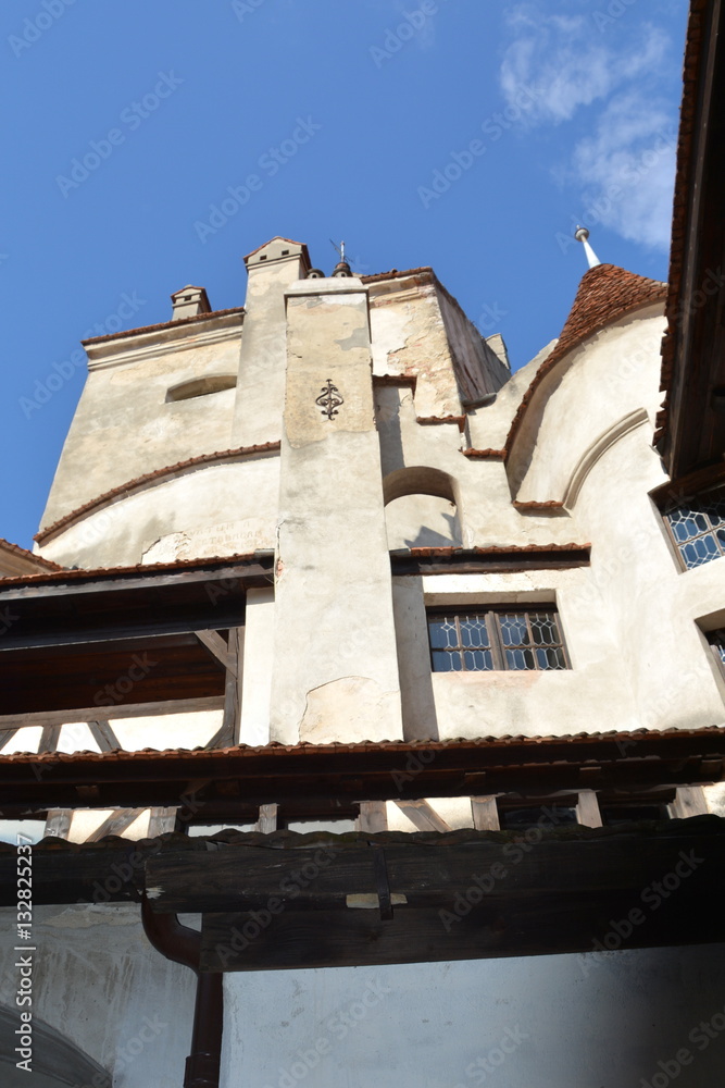 Entrance in Bran castle, home of Dracula, Brasov, Transylvania. The ...