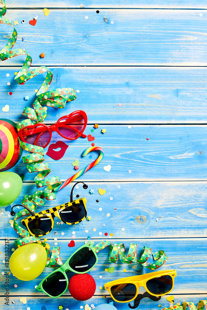 Vertical party theme background on blue paneling Stock-Foto | Adobe Stock