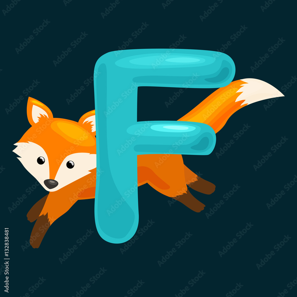 F Animal Alphabet Letters
