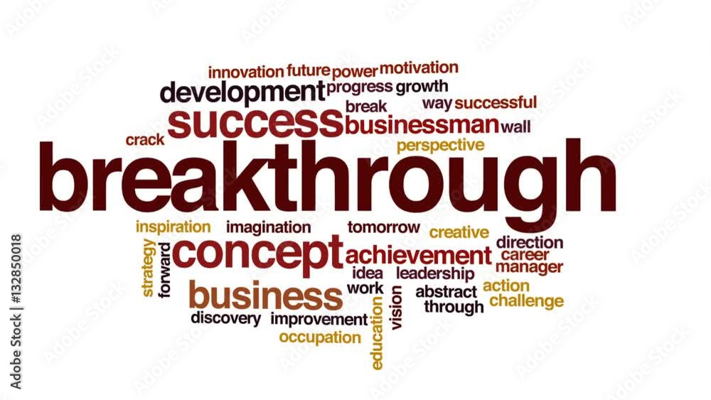Breakthrough animated word cloud. Stock Video | Adobe Stock