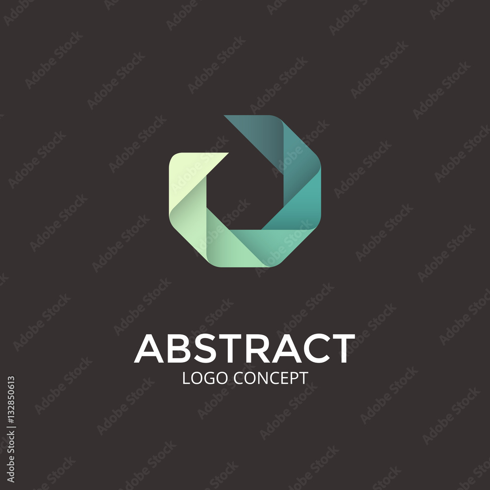 Logo template. Modern vector abstract circle creative sign or symbol ...
