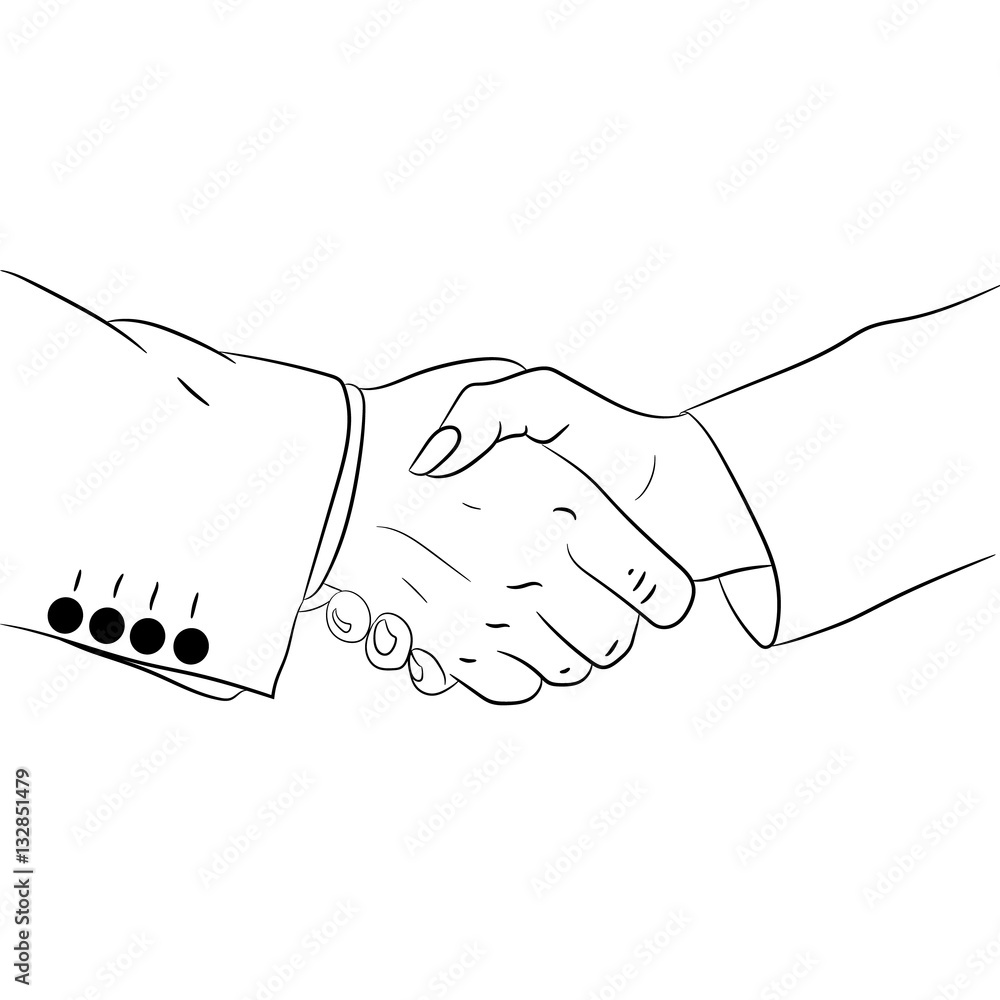 Women Handshake Sketch