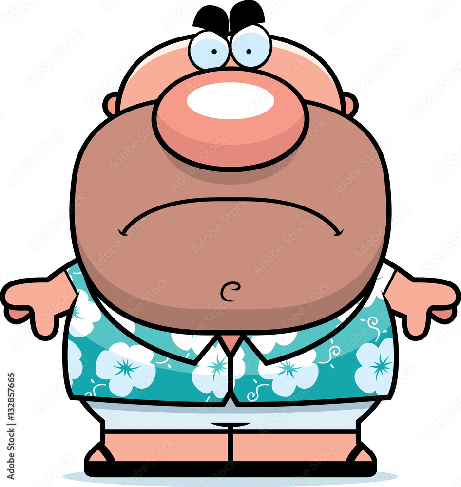 Cartoon Angry Tourist Stock-Vektorgrafik | Adobe Stock