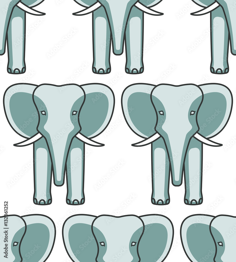 Elephant face pattern Stock Vector | Adobe Stock
