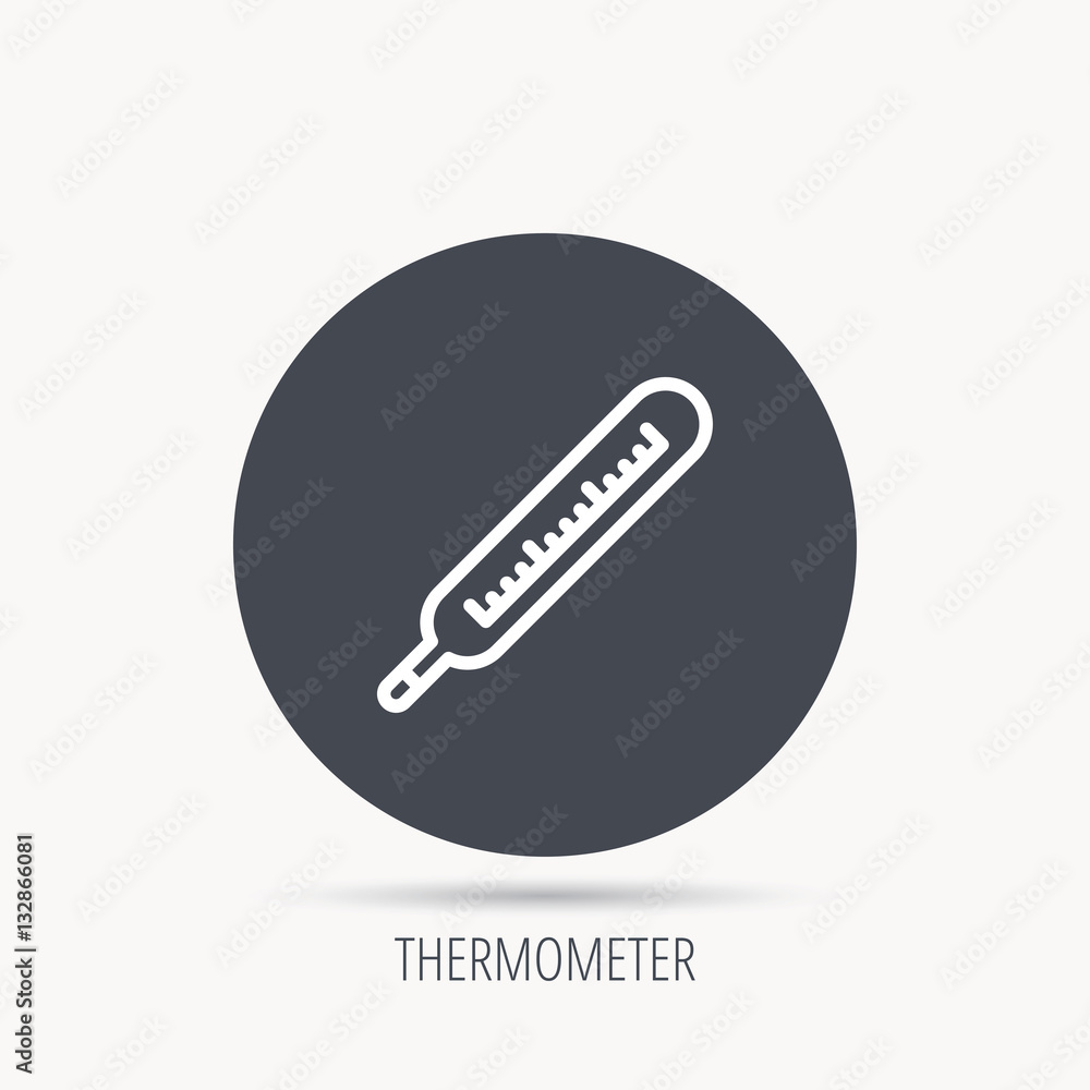 Medical thermometer icon. Temperature measurement sign. Health ...