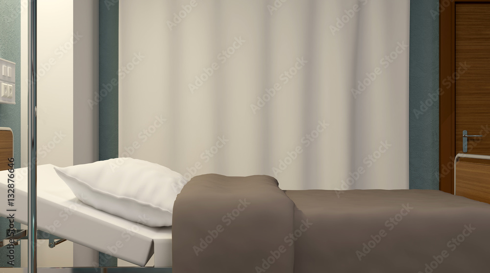 Hospital ward. Interior room in the hospital. 3D rendering Stock ...