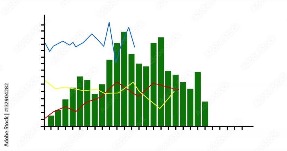 Graphic bars animation economic indicators 4K UHD Stock Video | Adobe Stock
