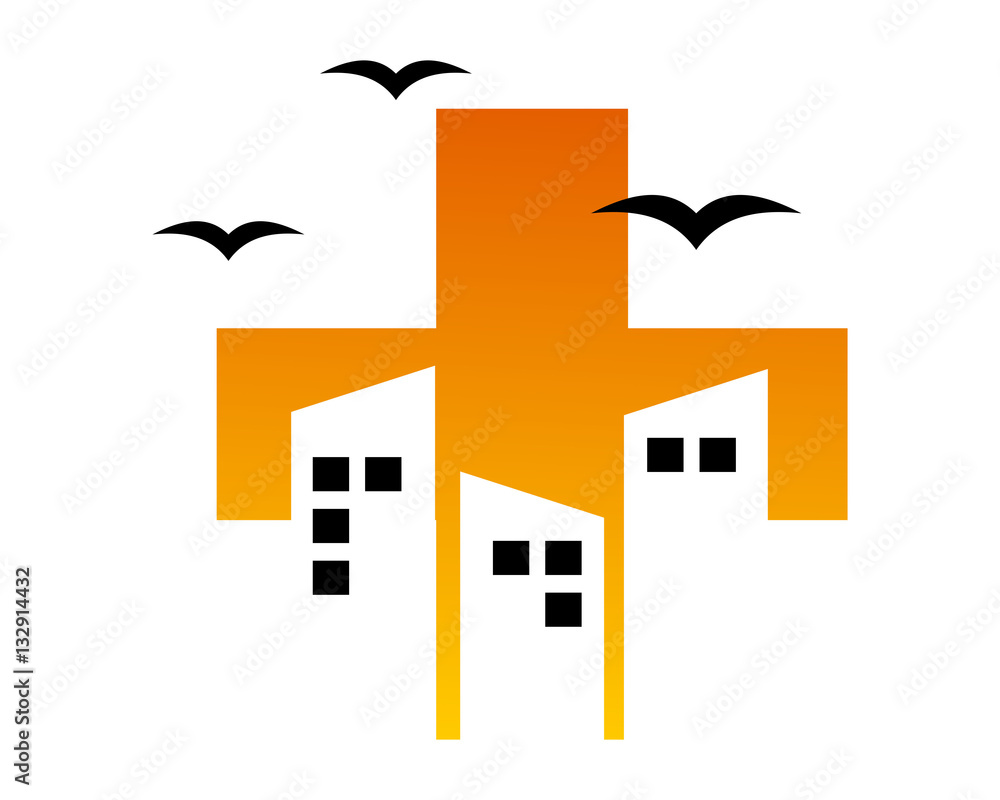 building medical symbol Stock-Vektorgrafik | Adobe Stock