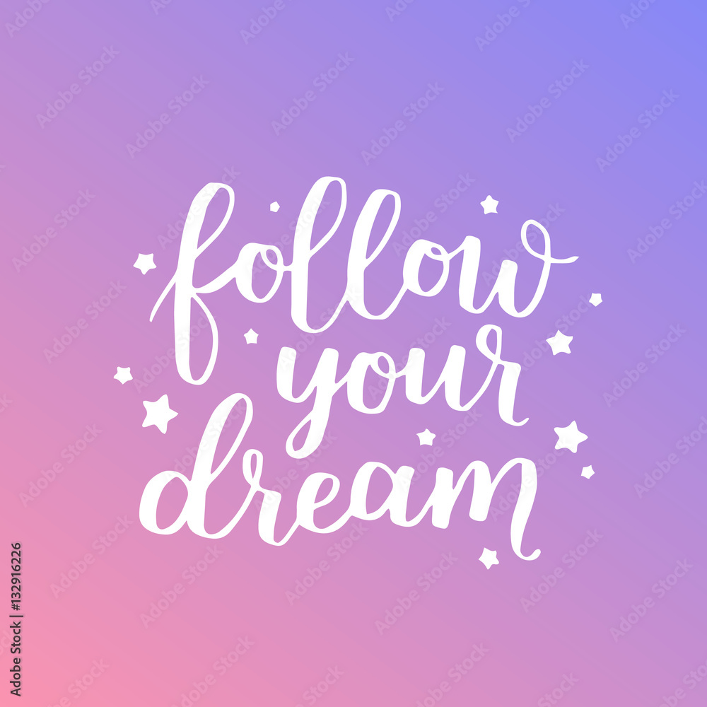 Lettering vector card. Motivational quote. Sweet cute inspiration ...