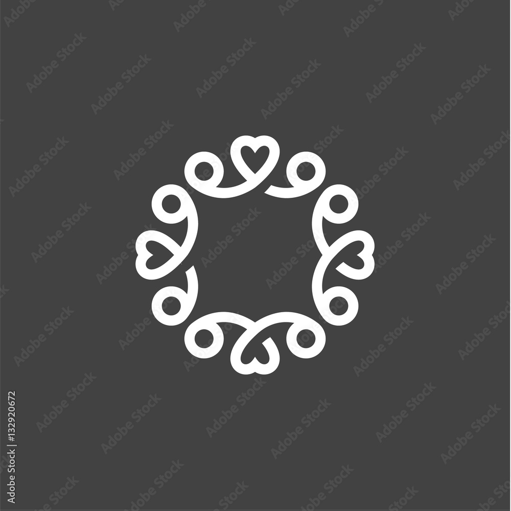 Heart sign pattern mark logo flat style illustration quality of the ...