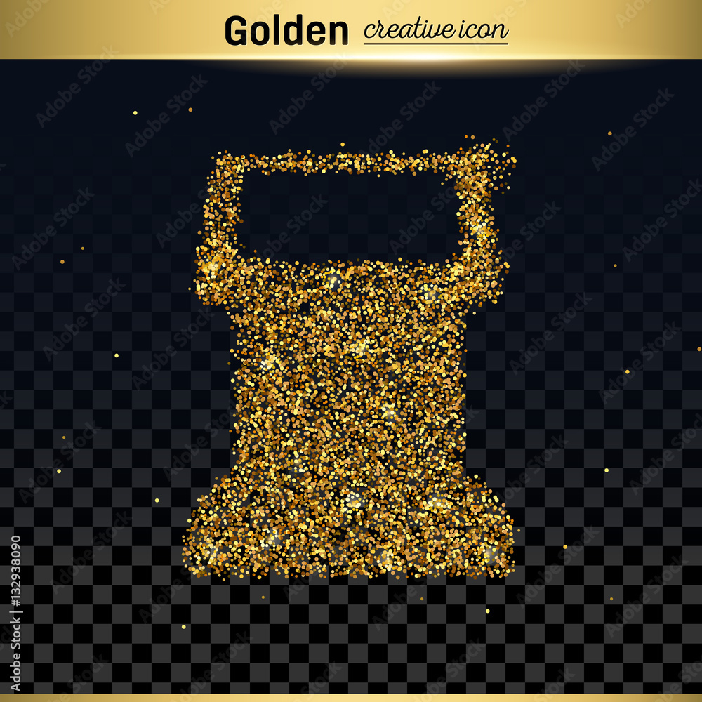 Gold glitter vector icon Stock Vector | Adobe Stock
