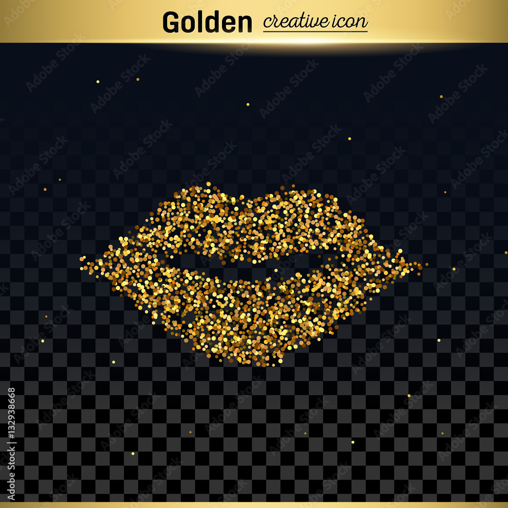 Gold glitter vector icon Stock Vector | Adobe Stock