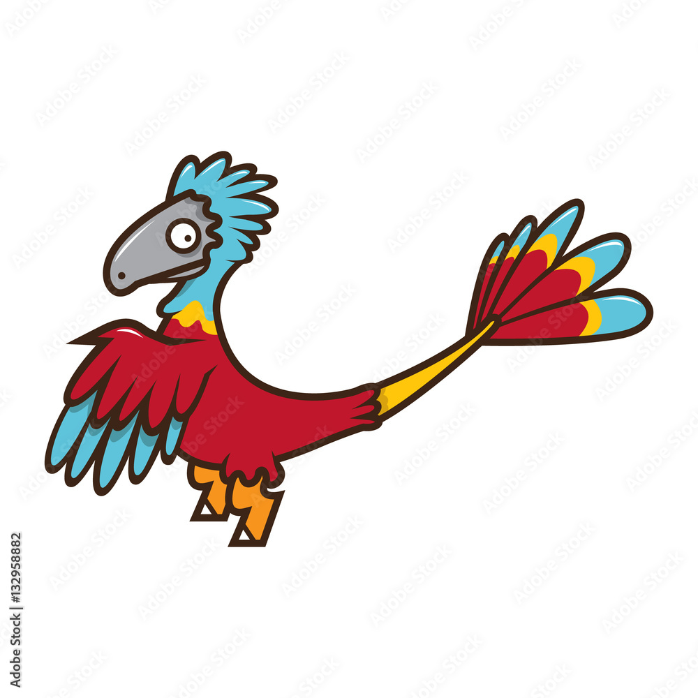 Cute Microraptor Vector Stock-Vektorgrafik | Adobe Stock