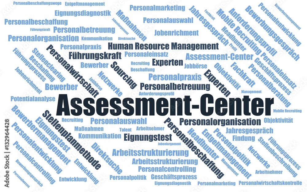 Assessment-center - Wortwolke ( word cloud, wordcloud ) mit Begriffen ...