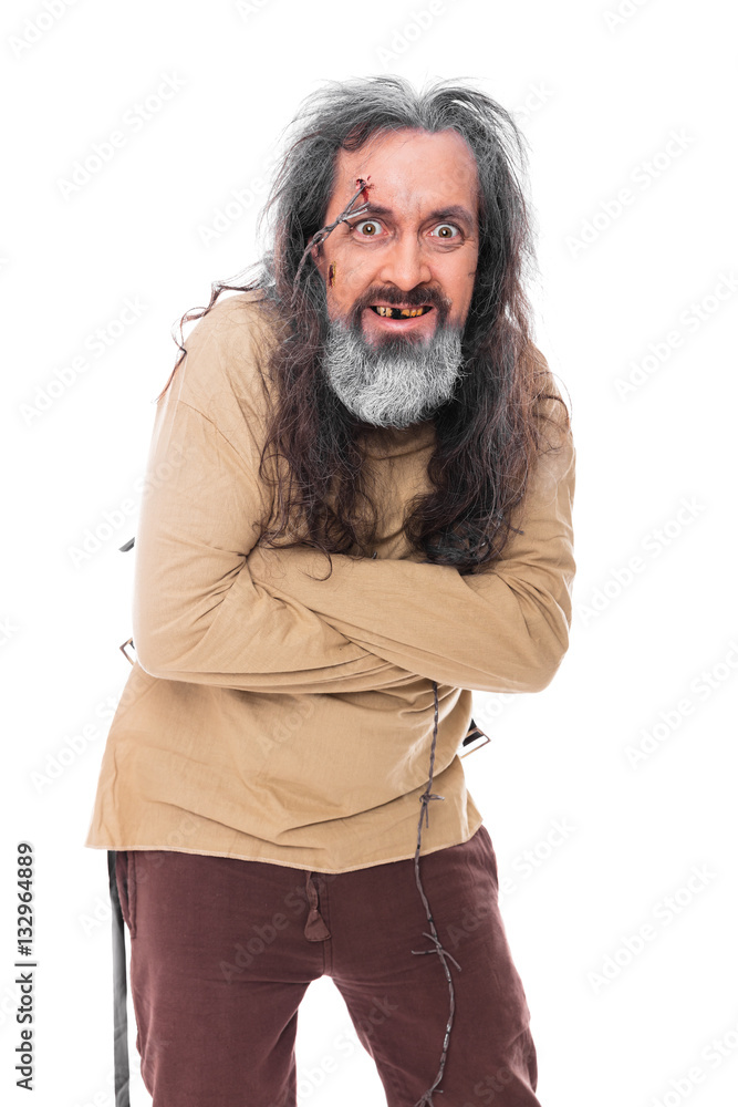 Verrückter mit Zwangsjacke Stock-Foto | Adobe Stock