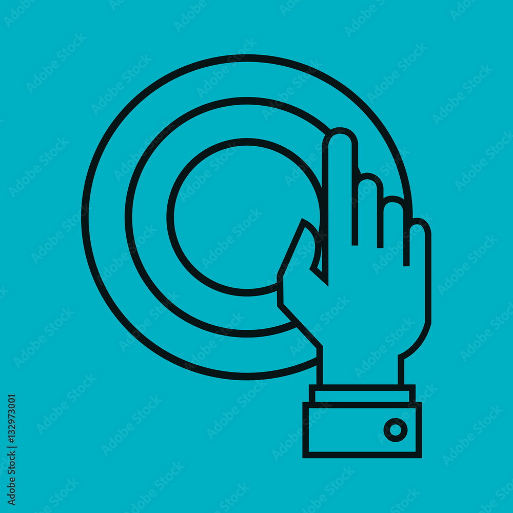 hand human touch isolated icon vector illustration design Stock Vector ...