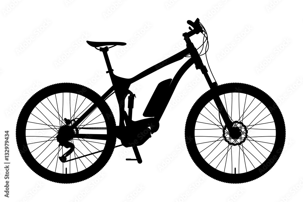 El-Bike Silhouette Stock Vector | Adobe Stock
