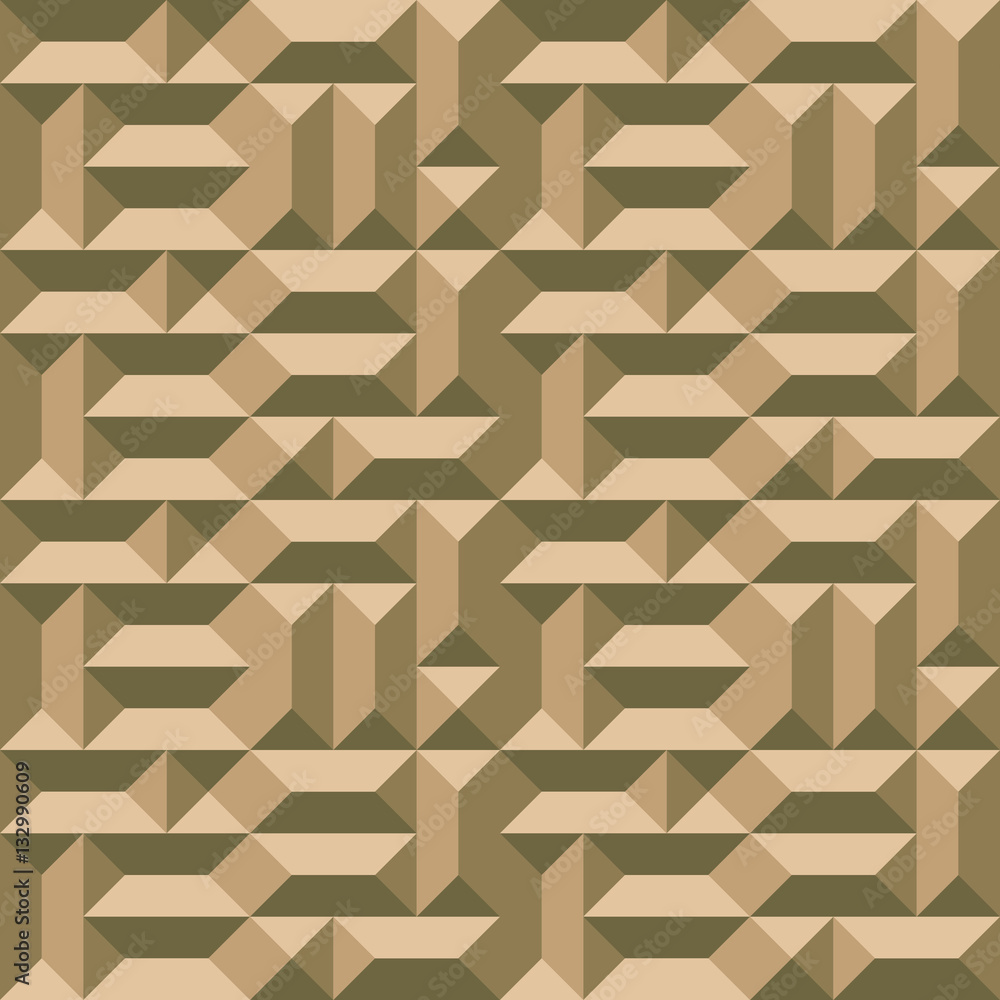 Seamless geometric architectural pattern. Convex metallic texture with ...