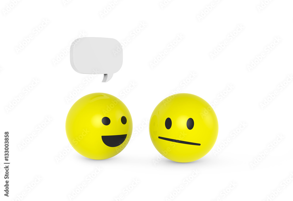 Smiley ist skeptisch Illustration Stock | Adobe Stock