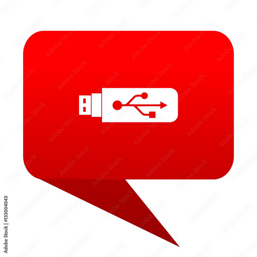 usb bubble red icon Stock-Illustration | Adobe Stock