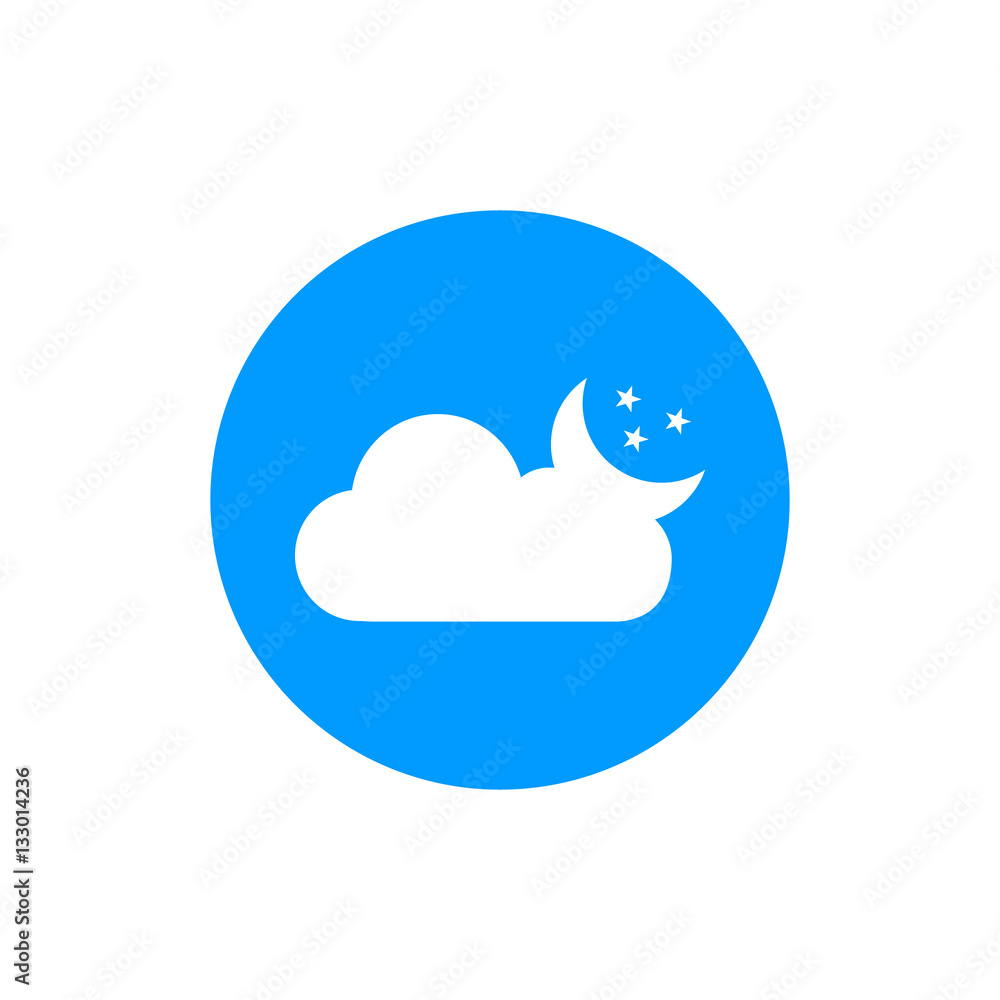 Vetor de Night Icon in trendy flat style. Nighttime symbol for your web ...