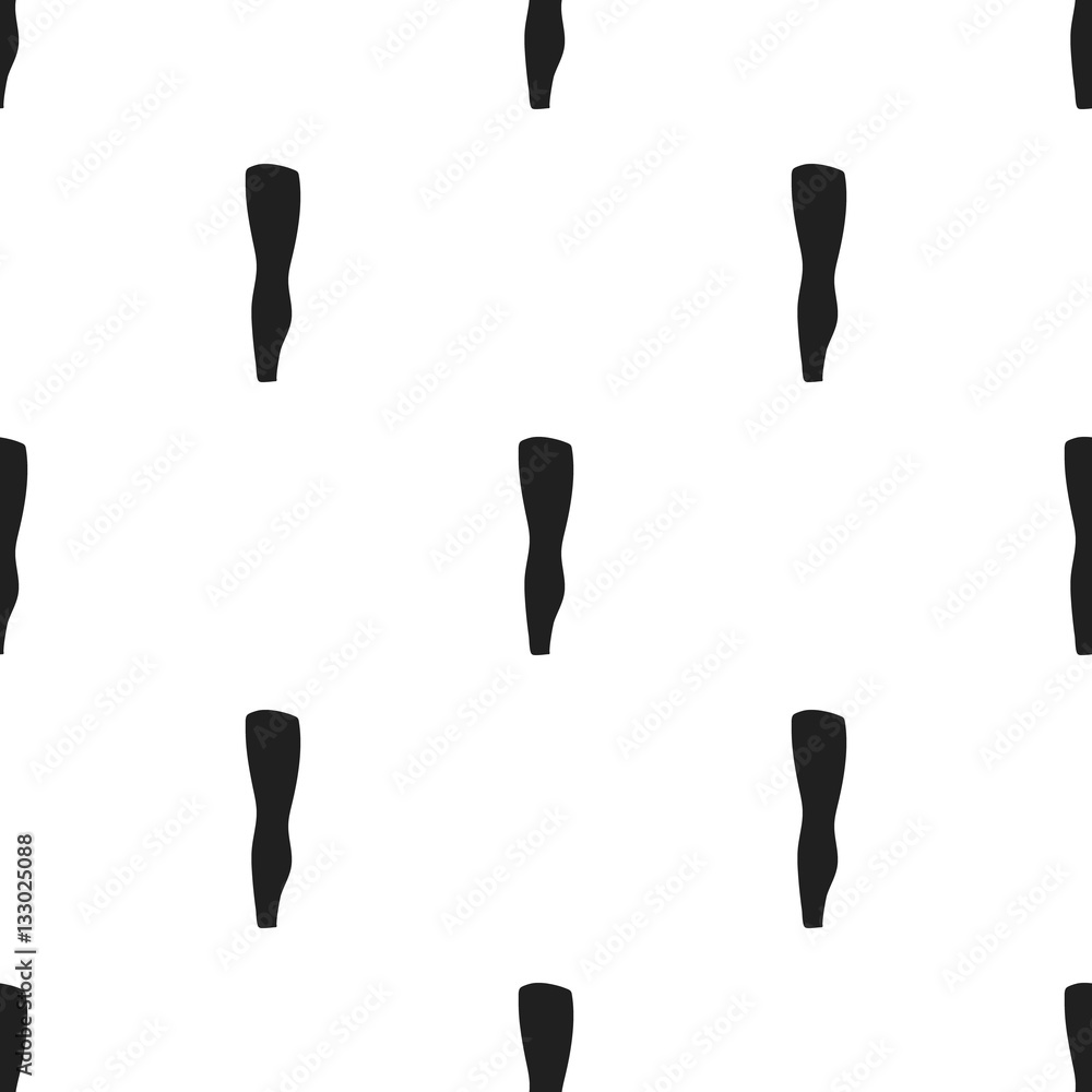 Leg icon in black style isolated on white background. Part of body ...