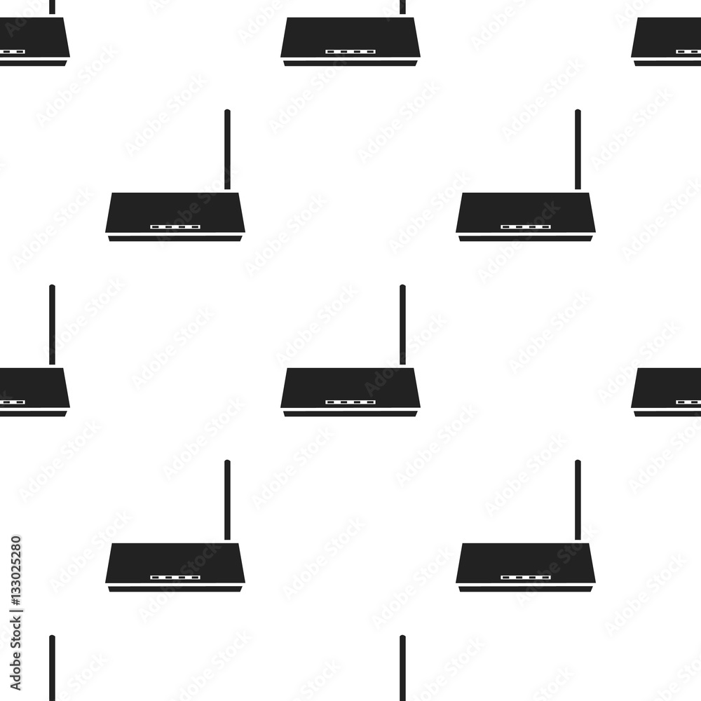 Router icon in black style isolated on white background. Personal ...