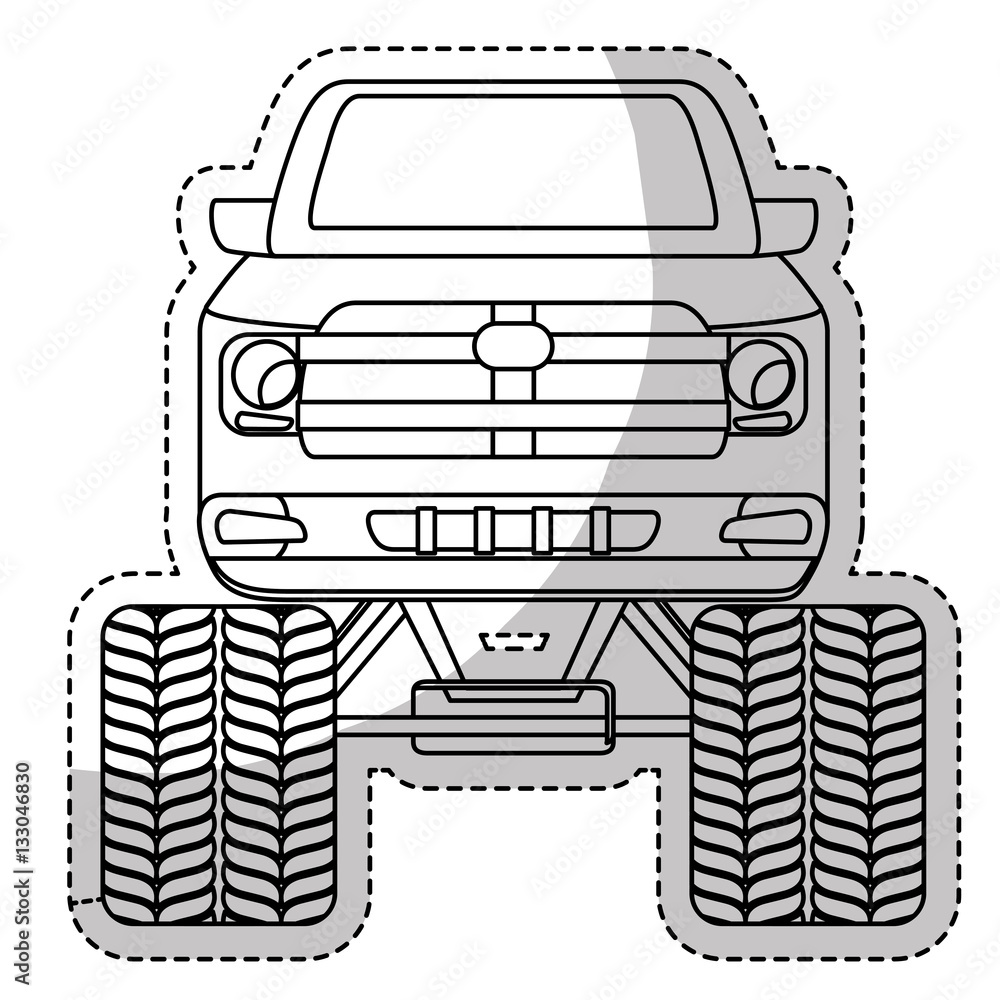 monster truck car frontview icon image vector illustration design Stock ...
