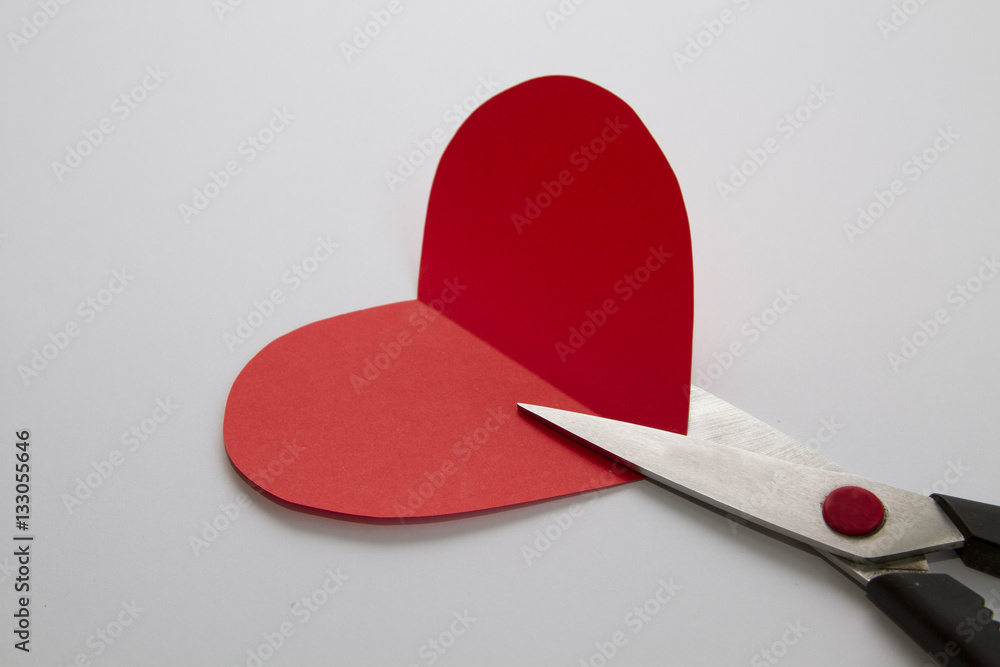 Preparation of gretting cards for Valentine’s day from red pap Stock ...
