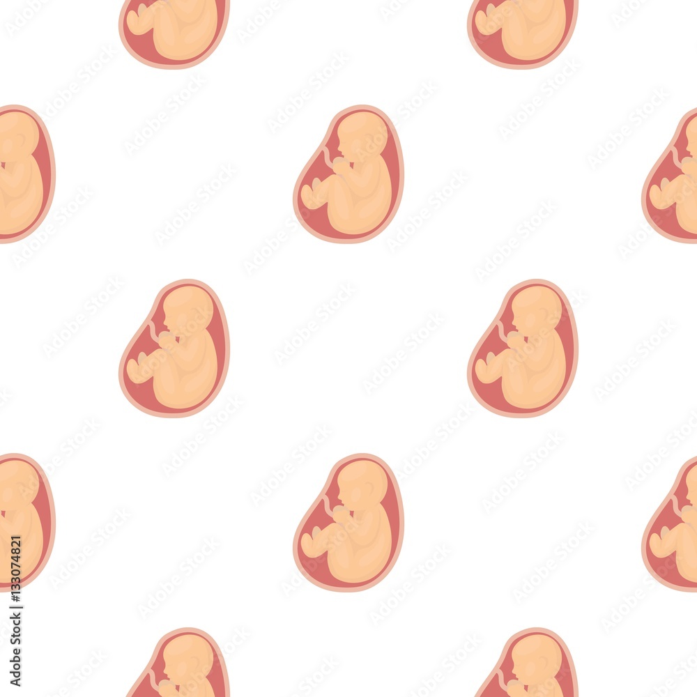 Fetus icon in cartoon style isolated on white background. Pregnancy ...