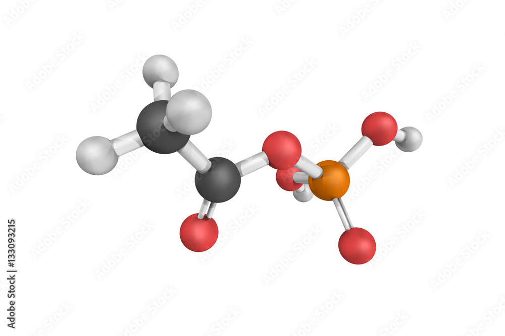 3d structure of Acetylphosphate, an enzyme that catalyzes the ch Stock ...