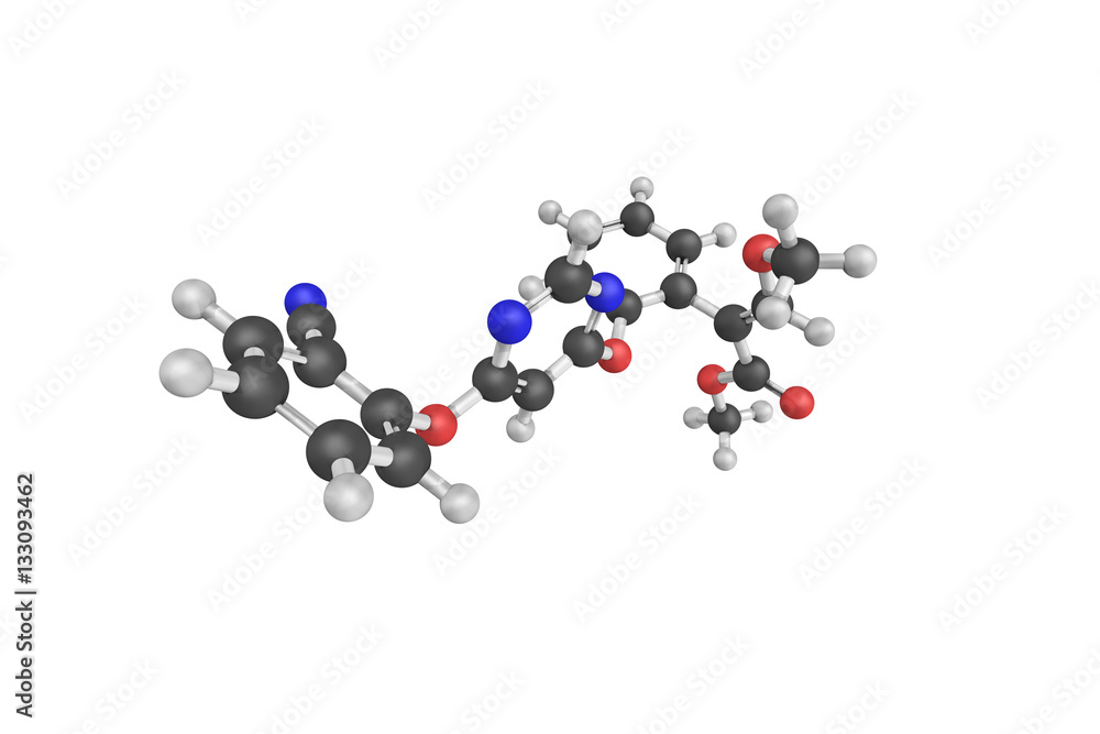3d structure of azoxystrobin, a systemic fungicide commonly used Stock ...