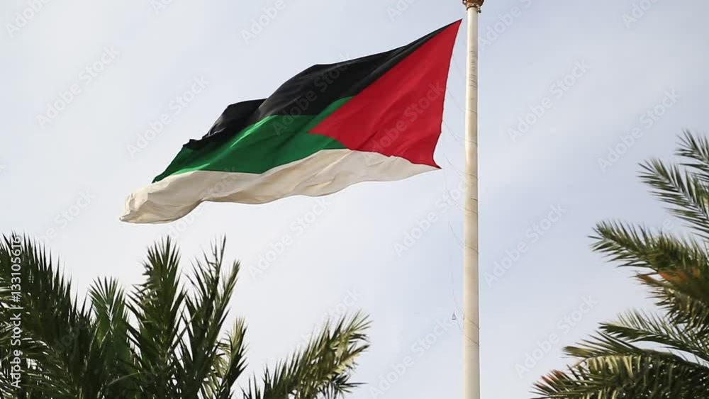 Flag of the Arab Revolt in Aqaba, Hashemite Kingdom of Jordan. Aqaba ...
