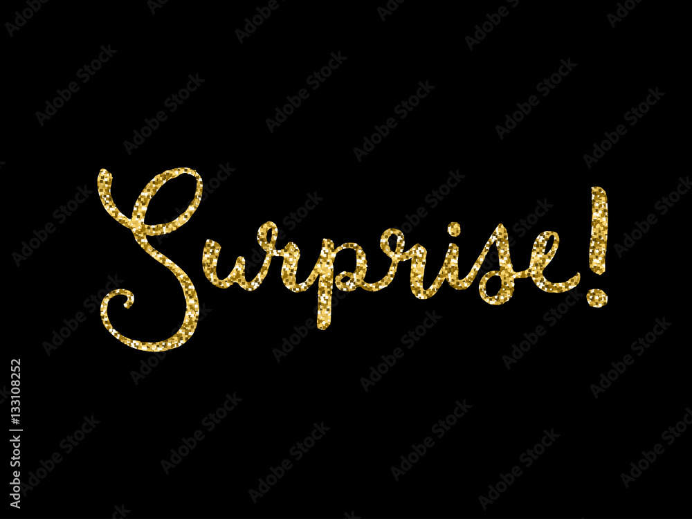 SURPRISE! Hand Lettering Icon Stock Vector | Adobe Stock