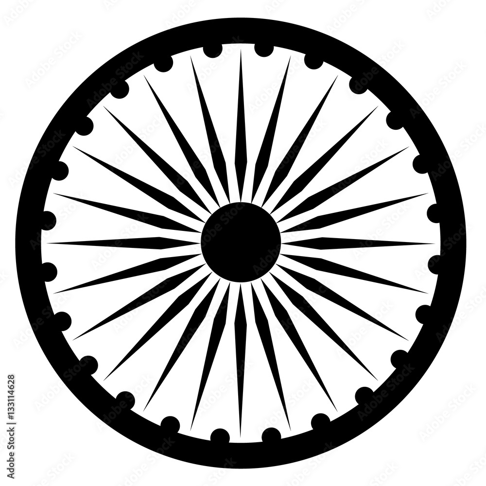 Ashoka chakra vector Stock Vector | Adobe Stock