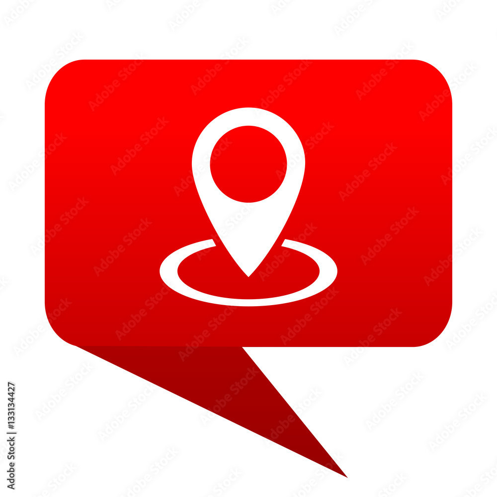 Pointer red bubble icon Stock Illustration | Adobe Stock