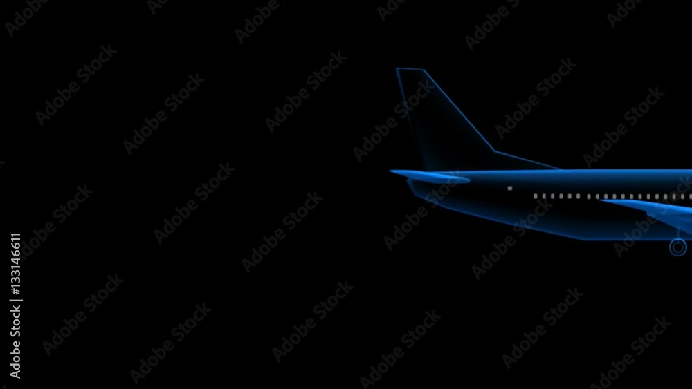 3D plane overlay moving horizontally wih alpha channel Stock Video ...