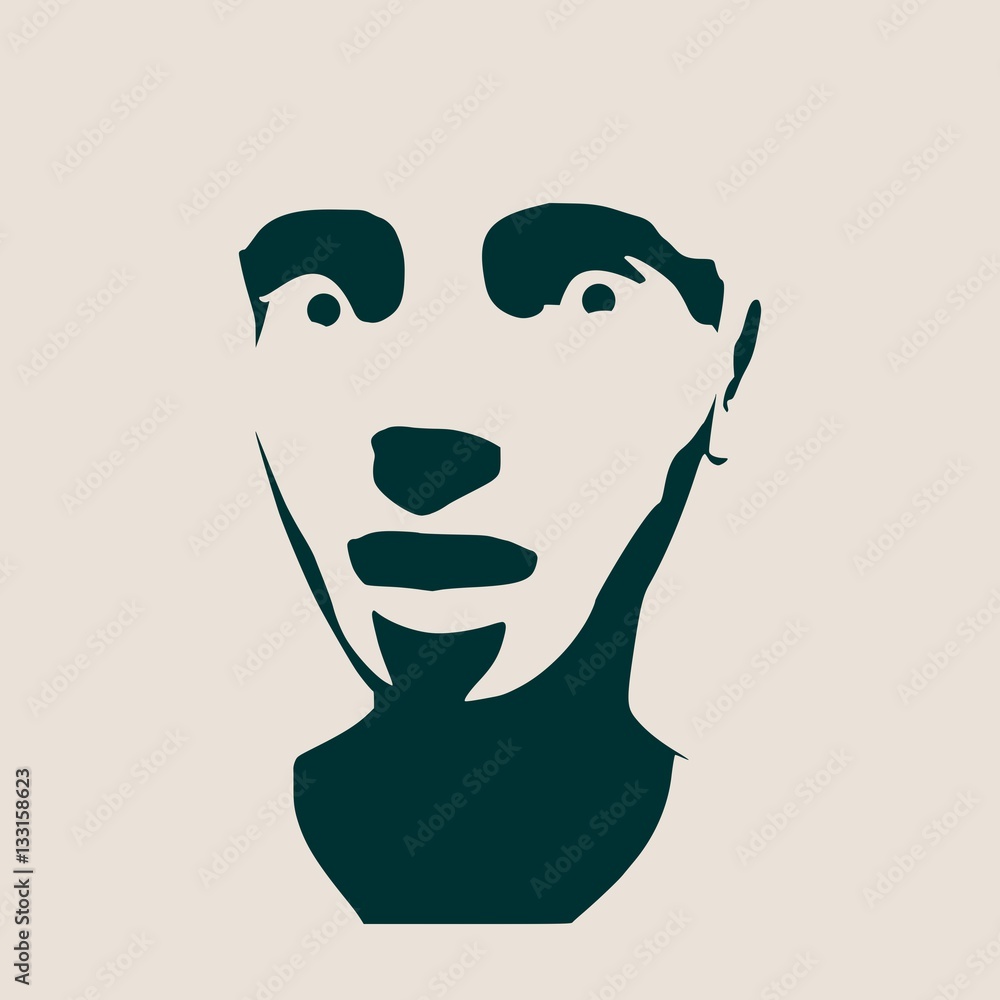 Human emotions expression vector illustration. Isolated avatar of the ...