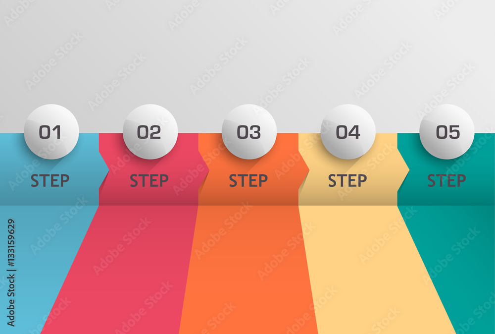 step-by-step data infographic timeline Stock Vector | Adobe Stock
